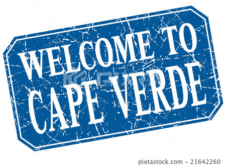 welcome to Cape Verde blue square grunge stamp - Stock Illustration ...
