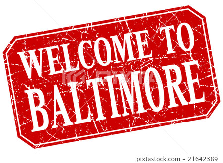 welcome to Baltimore red square grunge stamp - Stock Illustration ...