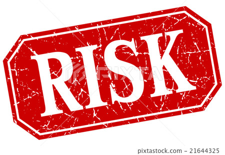 risk red square vintage grunge isolated sign - Stock Illustration ...