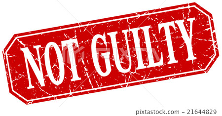 not guilty red square vintage grunge isolated sign - Stock Illustration ...
