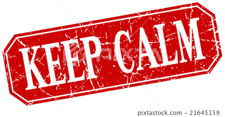 keep calm red square vintage grunge isolated sign - Stock Illustration ...