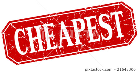 cheapest red square vintage grunge isolated sign - Stock Illustration ...