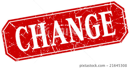 change red square vintage grunge isolated sign - Stock Illustration ...