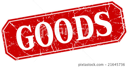 goods red square vintage grunge isolated sign - Stock Illustration ...