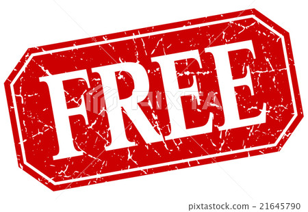 free red square vintage grunge isolated sign - Stock Illustration ...