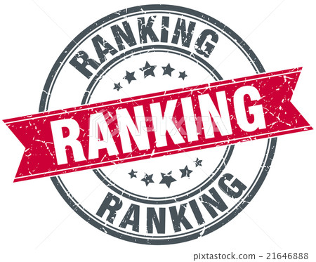 ranking red round grunge vintage ribbon stamp-插圖素材 [21646888] - PIXTA圖庫
