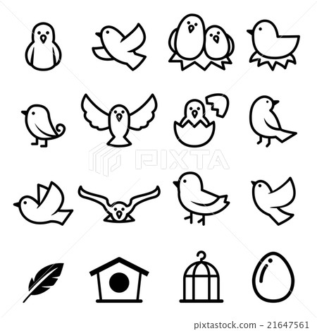 Bird icon - Stock Illustration [21647561] - PIXTA