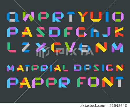 Color paper alphabet vector illustration - Stock Illustration [21648848 ...