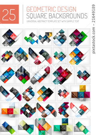 Mega collection of square geometric backgrounds - Stock Illustration ...