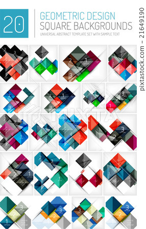 Mega collection of square geometric backgrounds - Stock Illustration ...