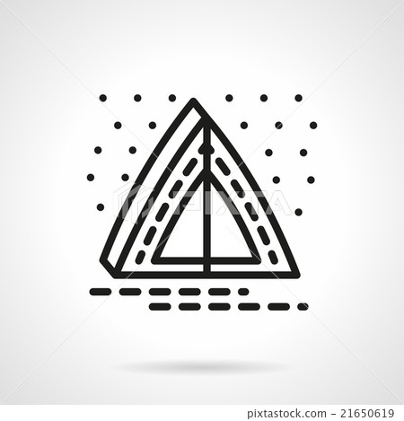 Overnight camping simple line vector icon - Stock Illustration ...