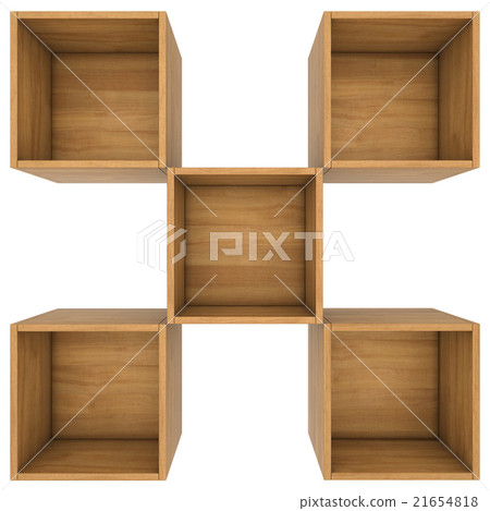 creatively arranged wooden boxes - Stock Illustration [21654818] - PIXTA