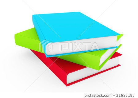 three blank colorful books - Stock Illustration [21655193] - PIXTA