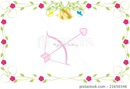 Lucky frame Rose bridal cupid script - Stock Illustration [21656346 ...