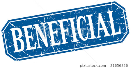beneficial blue square grunge isolated sign - Stock Illustration [21656836] - PIXTA