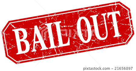 bail out red square vintage grunge isolated sign - Stock Illustration ...