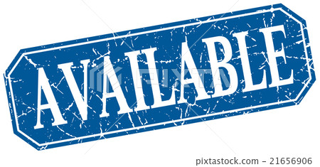 available blue square vintage grunge isolated sign - Stock Illustration ...