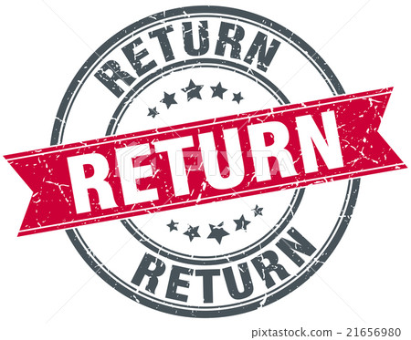 return red round grunge vintage ribbon stamp-插圖素材 [21656980] - PIXTA圖庫