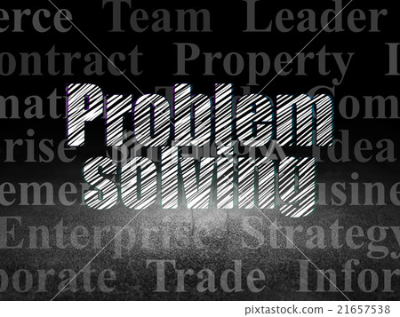 Business concept: Problem Solving in grunge dark - Stock Illustration ...