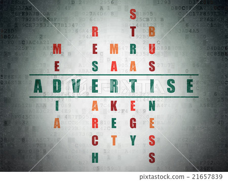 Advertising concept: Advertise in Crossword Puzzle - Stock Illustration ...