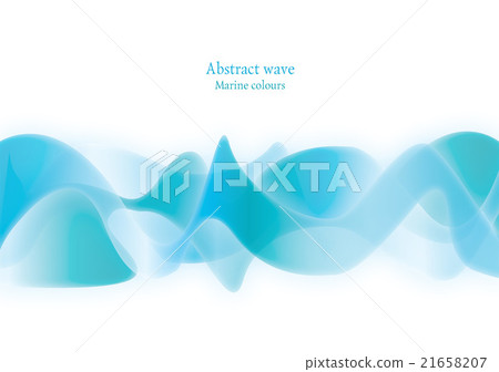 Background in marine colours, abstract wave - Stock Illustration ...