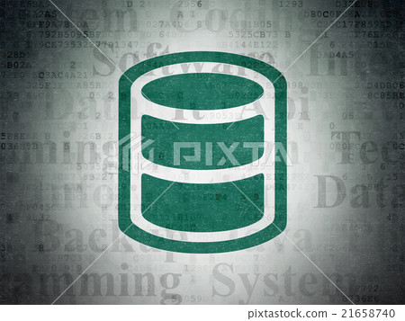 Software concept: Database on Digital Paper - Stock Illustration ...