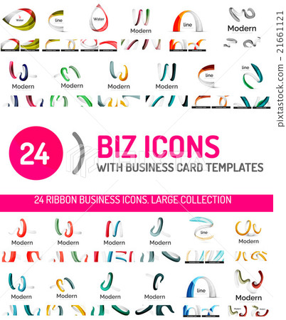 Large set of business line logos - Stock Illustration [21661121] - PIXTA