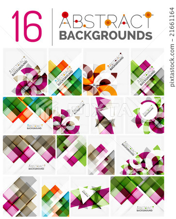 Collection of modern abstract square, triangle and - Stock Illustration ...