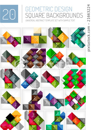 Mega collection of square geometric backgrounds - Stock Illustration ...