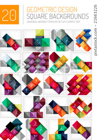 Mega collection of square geometric backgrounds - Stock Illustration ...
