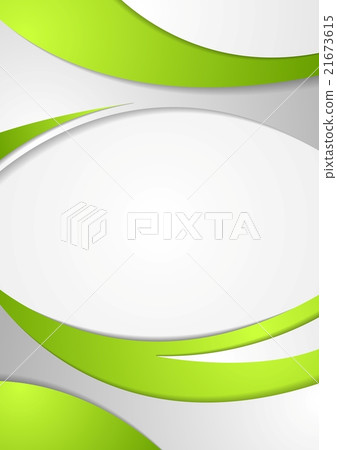 Green corporate wavy flyer background - Stock Illustration [21673615 ...
