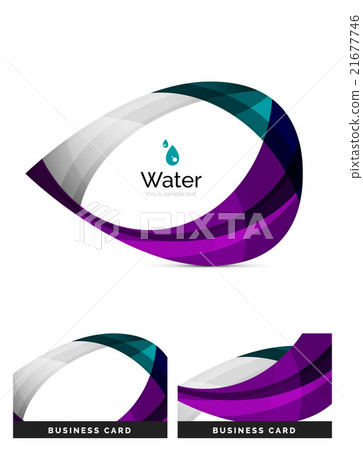 Abstract geometric water drop design-插圖素材 [21677746] - PIXTA圖庫