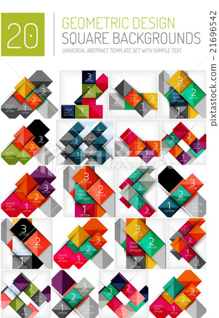 Mega collection of square geometric backgrounds - Stock Illustration ...