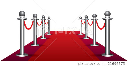 Magic red carpet loop on white background - Stock Illustration ...