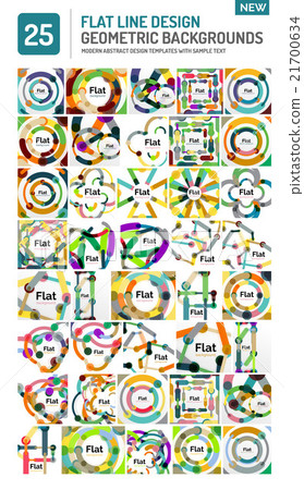 Flat line design background - Stock Illustration [21700634] - PIXTA