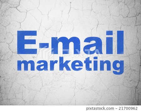 Marketing concept: E-mail Marketing on wall - Stock Illustration ...