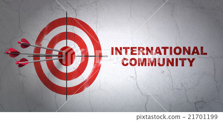 Political concept: target and International - Stock Illustration ...