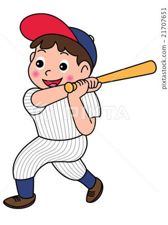 Boy baseball batter - Stock Illustration [21707651] - PIXTA