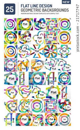 Flat line design background-插圖素材 [21717747] - PIXTA圖庫