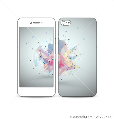 Mobile smartphone with an example of the screen - Stock Illustration ...