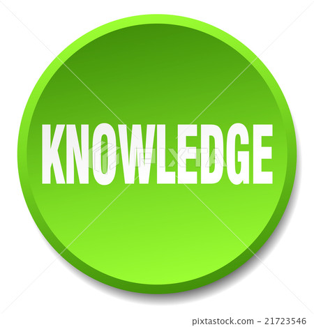 knowledge green round flat isolated push button - Stock Illustration ...