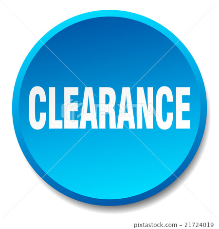clearance blue round flat isolated push button - Stock Illustration ...