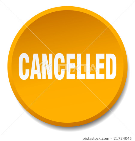 cancelled orange round flat isolated push button - Stock Illustration ...