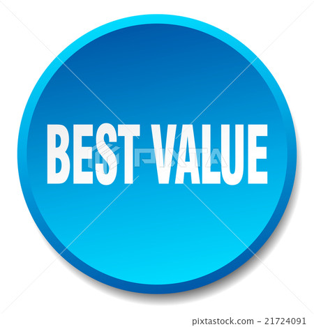 best value blue round flat isolated push button - Stock Illustration ...