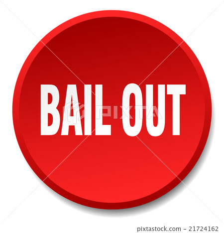 bail out red round flat isolated push button - Stock Illustration ...