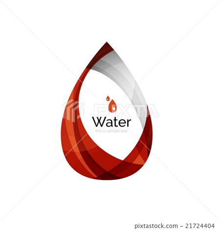 Abstract geometric water drop design - Stock Illustration [21724404 ...