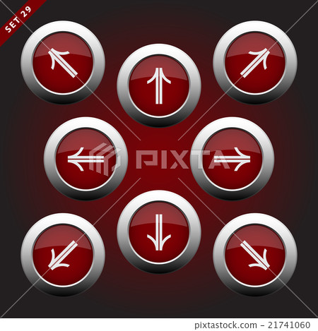icons with arrows - eight directions - Stock Illustration [21741060 ...