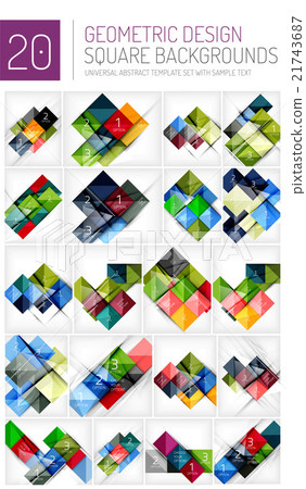 Mega collection of square geometric backgrounds - Stock Illustration ...