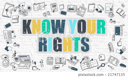 Know Your Rights Concept. Multicolor on White - Stock Illustration ...