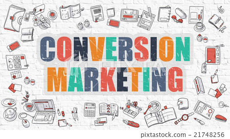 Conversion Marketing Concept. Multicolor on White - Stock Illustration ...